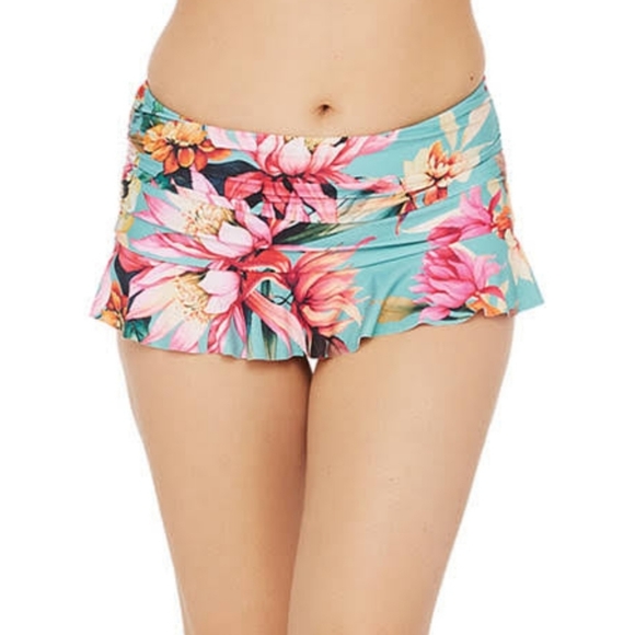 La Blanca Swim La Blanca Garden Social Ruffle Skirted Swim Bottoms